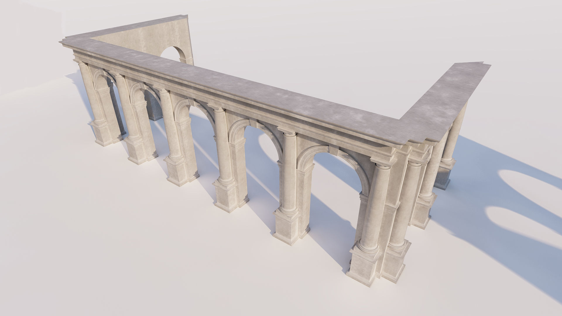 Arch in classical Tuscan order with columns on Vignola Arcade 3D model ...