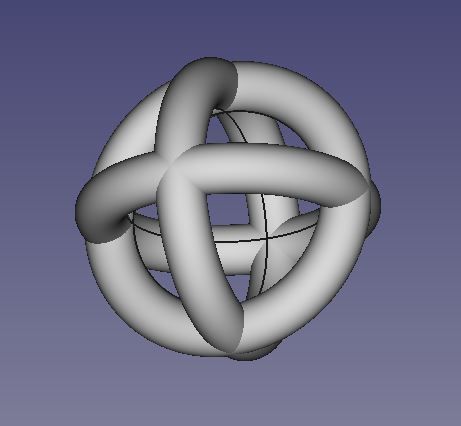 Crossed Tori free 3D model 3D printable | CGTrader