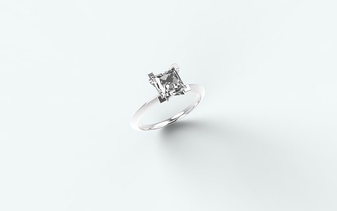 Princess solitaire 3D model 3D printable | CGTrader