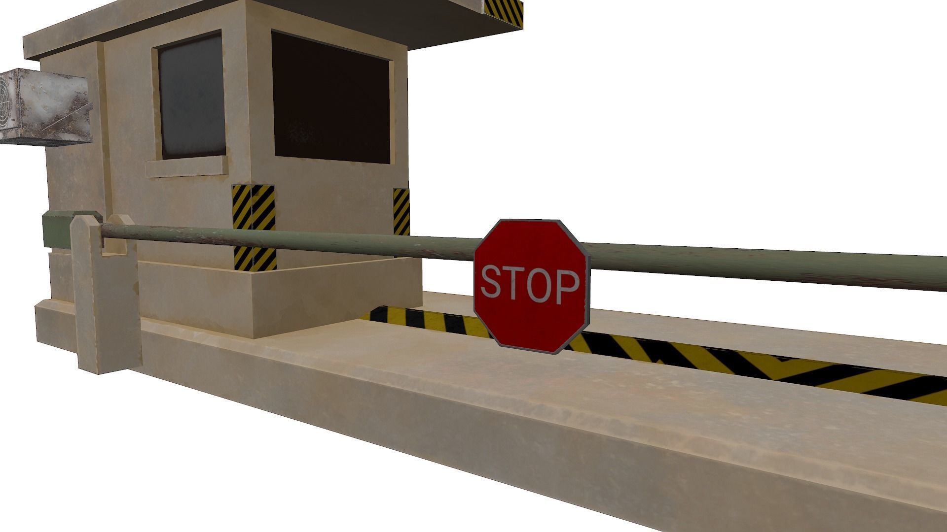 3D model Desert Security Guard Booth VR / AR / low-poly | CGTrader