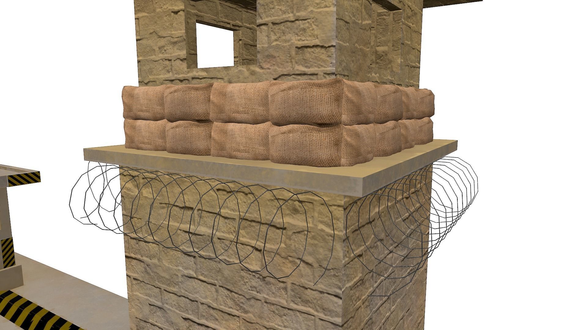 3D model Desert Security Guard Booth VR / AR / low-poly | CGTrader