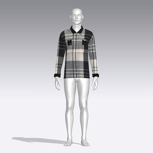 3D model Shirt with buttons VR / AR / low-poly | CGTrader