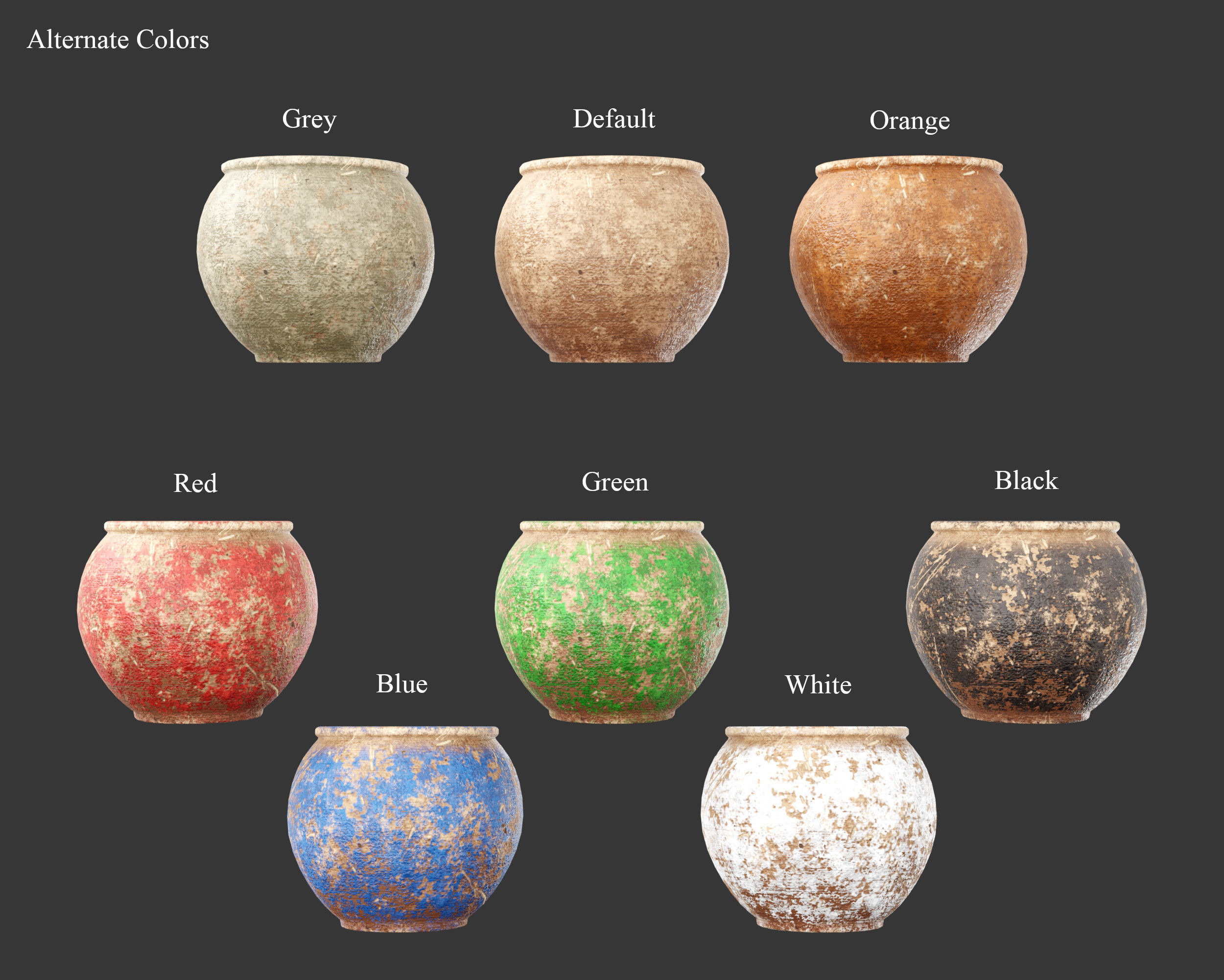 3D model Medieval Containers Clay Pottery VR / AR / low-poly | CGTrader