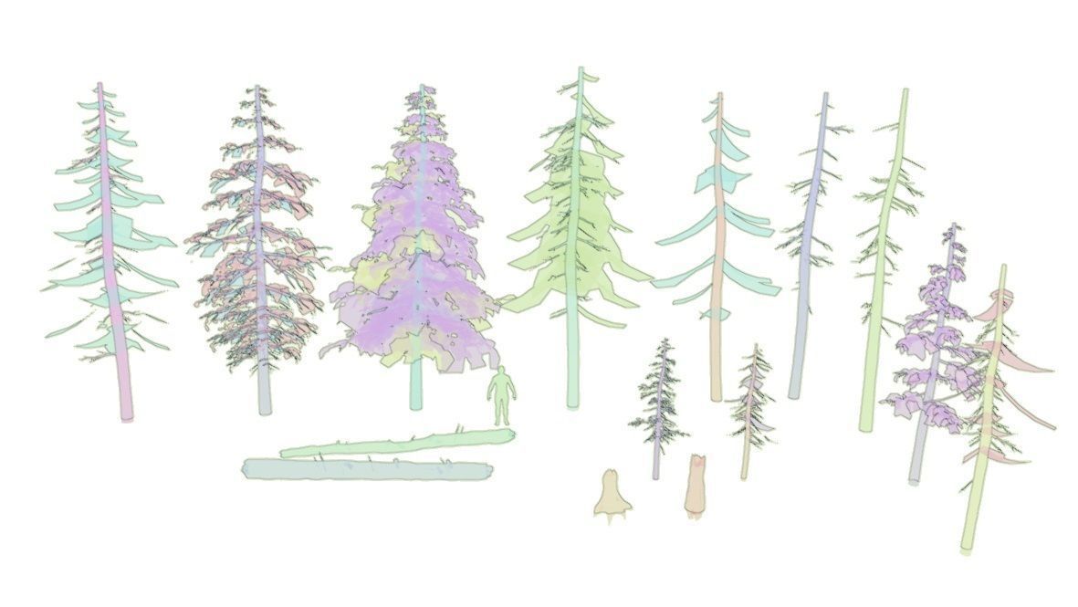 3D model Pine Trees - 3D Pack High Quality Low-Poly Models VR / AR ...