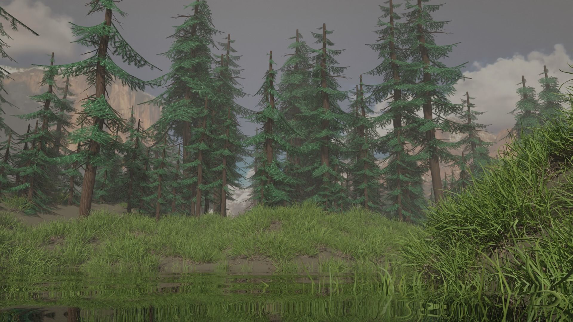 3D model Pine Trees - 3D Pack High Quality Low-Poly Models VR / AR ...