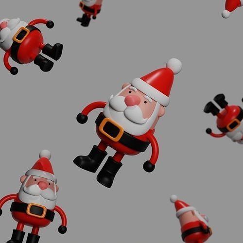 Santa Claus - Christmas Ornaments 3D model 3D printable | CGTrader