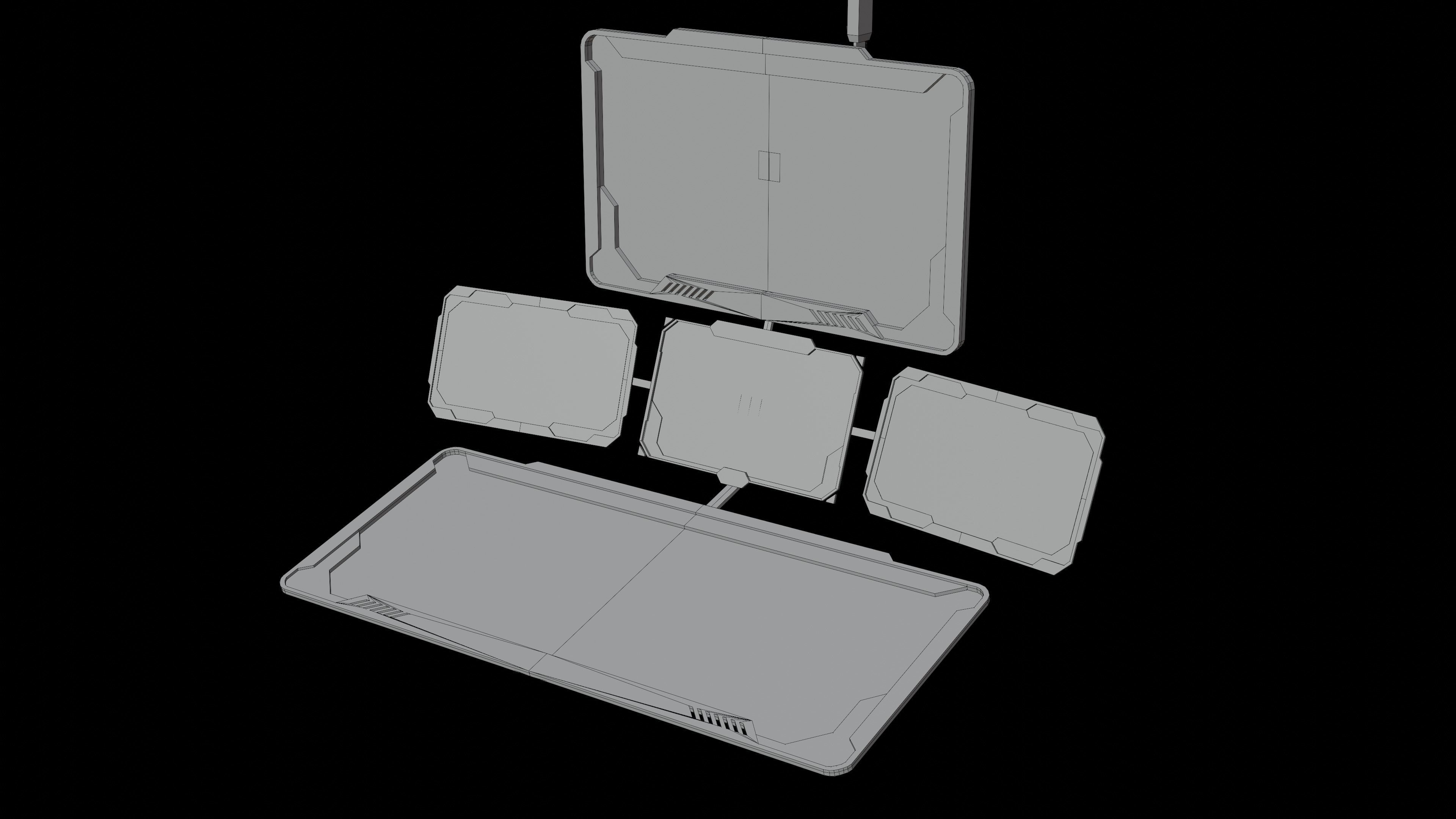 Scifi Monitors free VR / AR / low-poly 3D model | CGTrader