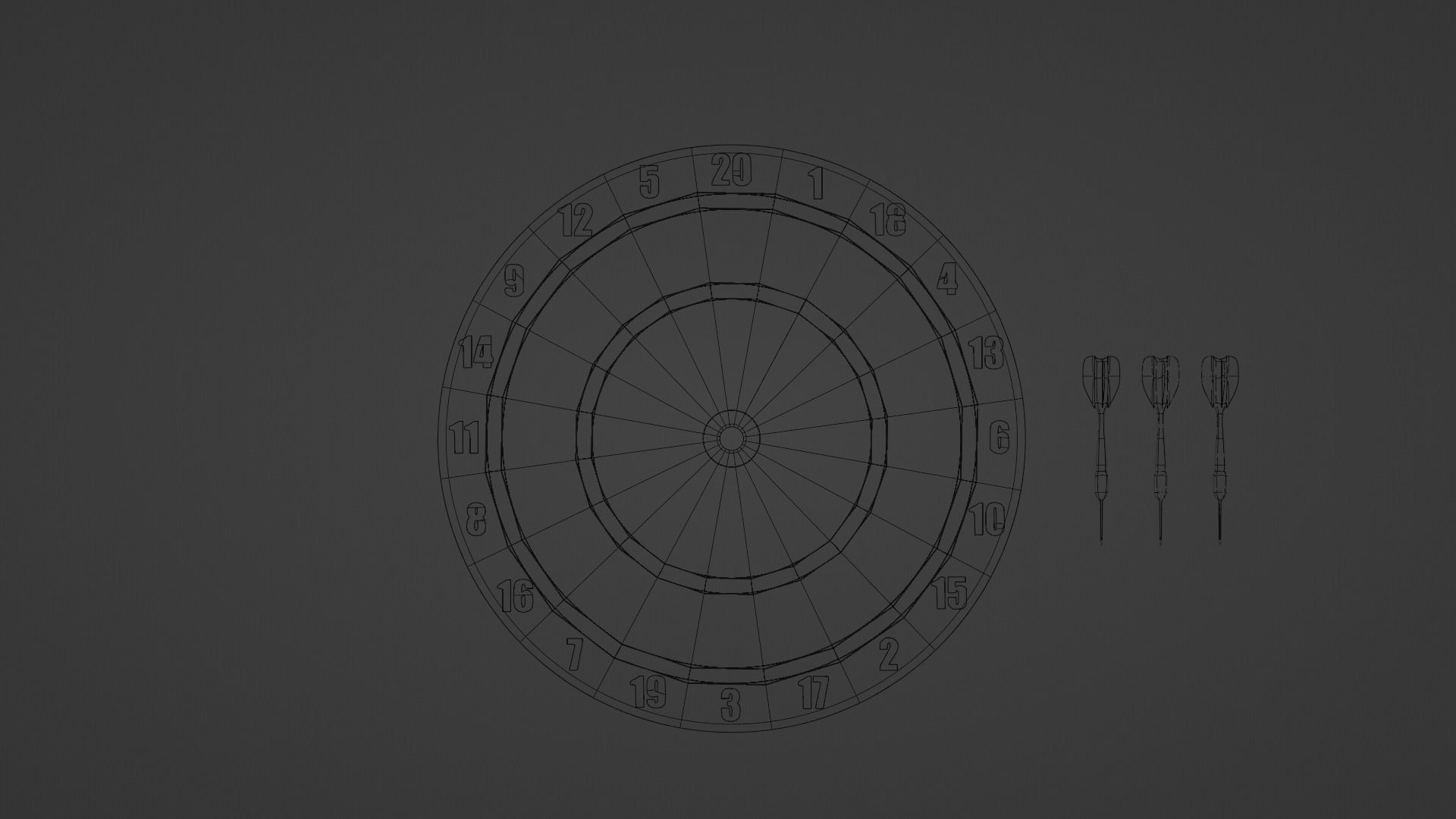 Darts dart board and 3D model | CGTrader