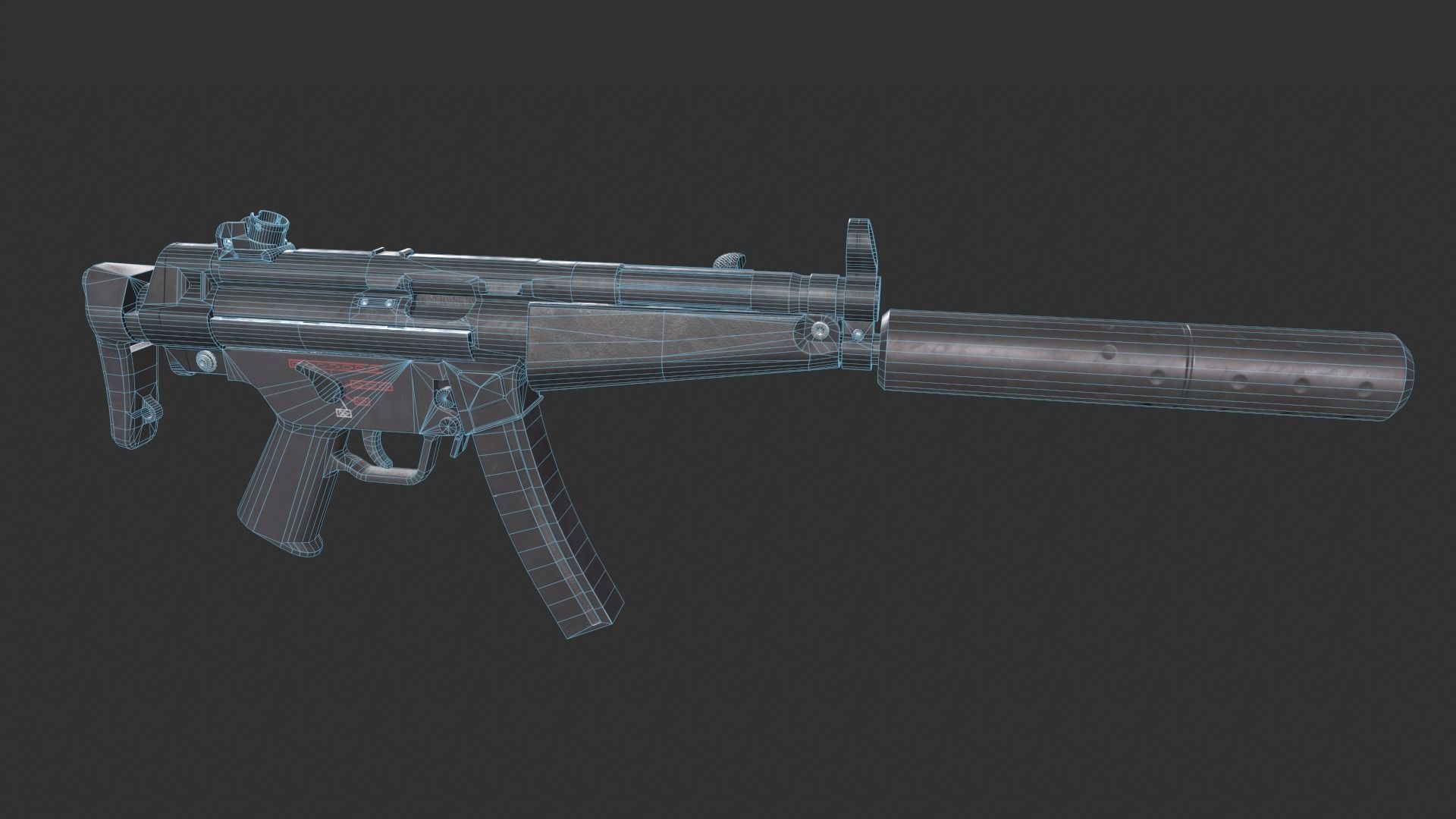 3D model MP5 Submachine Gun VR / AR / low-poly | CGTrader