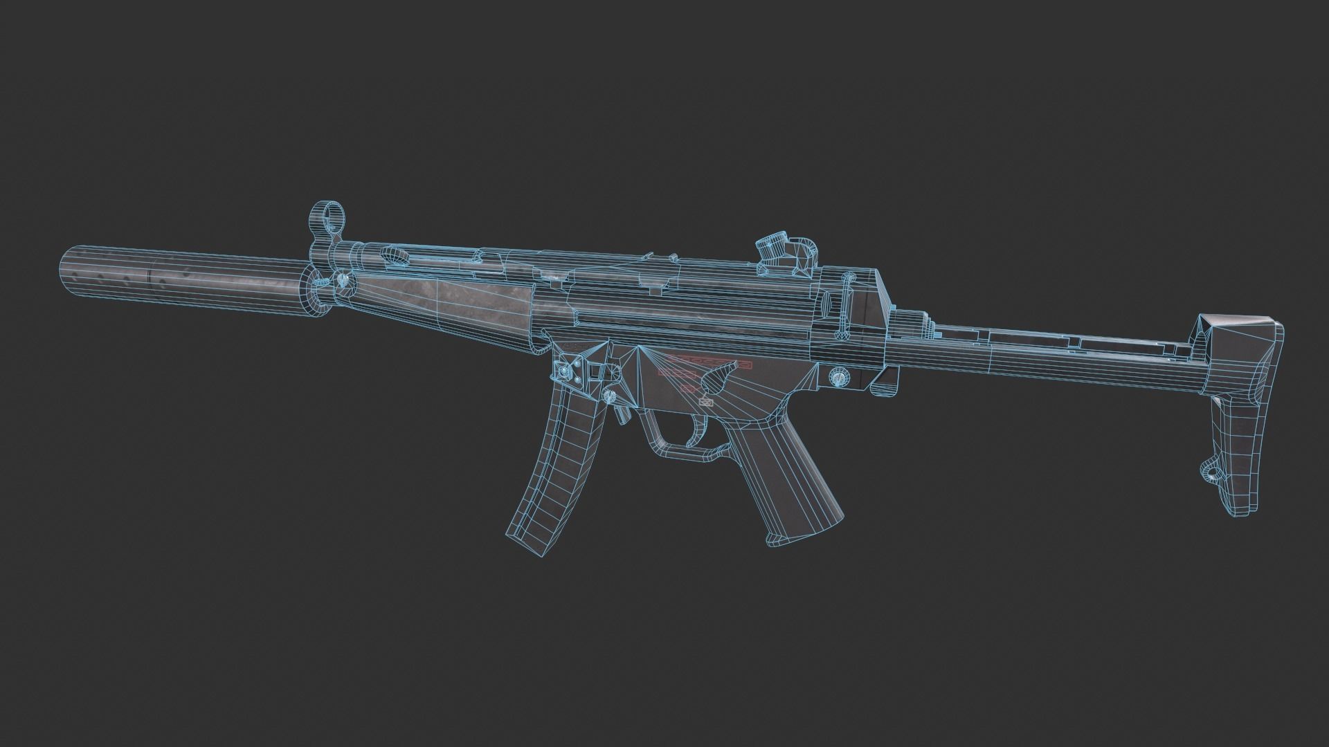 3D model MP5 Submachine Gun VR / AR / low-poly | CGTrader