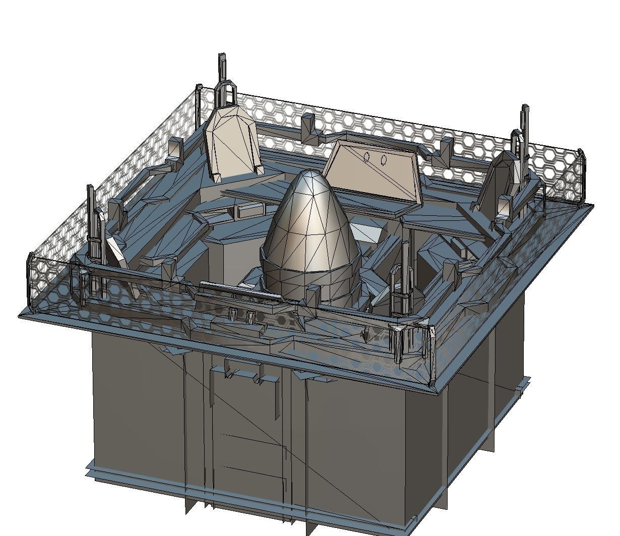 3D model isometrical bomb torpedo launcher upgrade 01 VR / AR / low ...