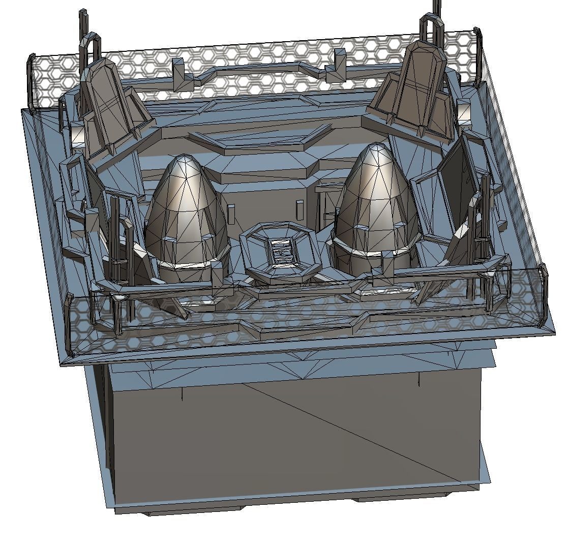 3D model isometrical bomb torpedo launcher upgrade 02 VR / AR / low ...