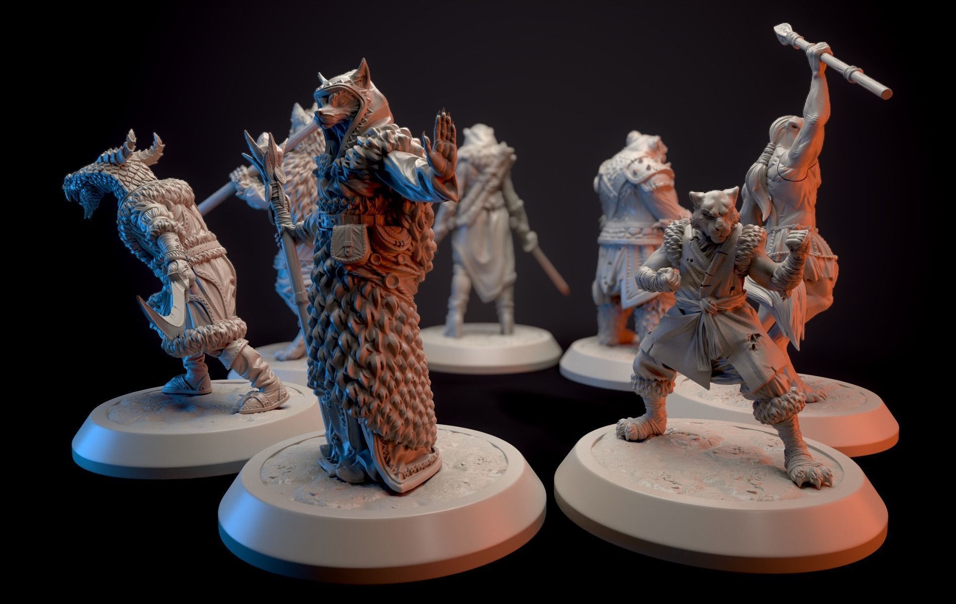 Beastfolk miniature series 3D model 3D printable | CGTrader