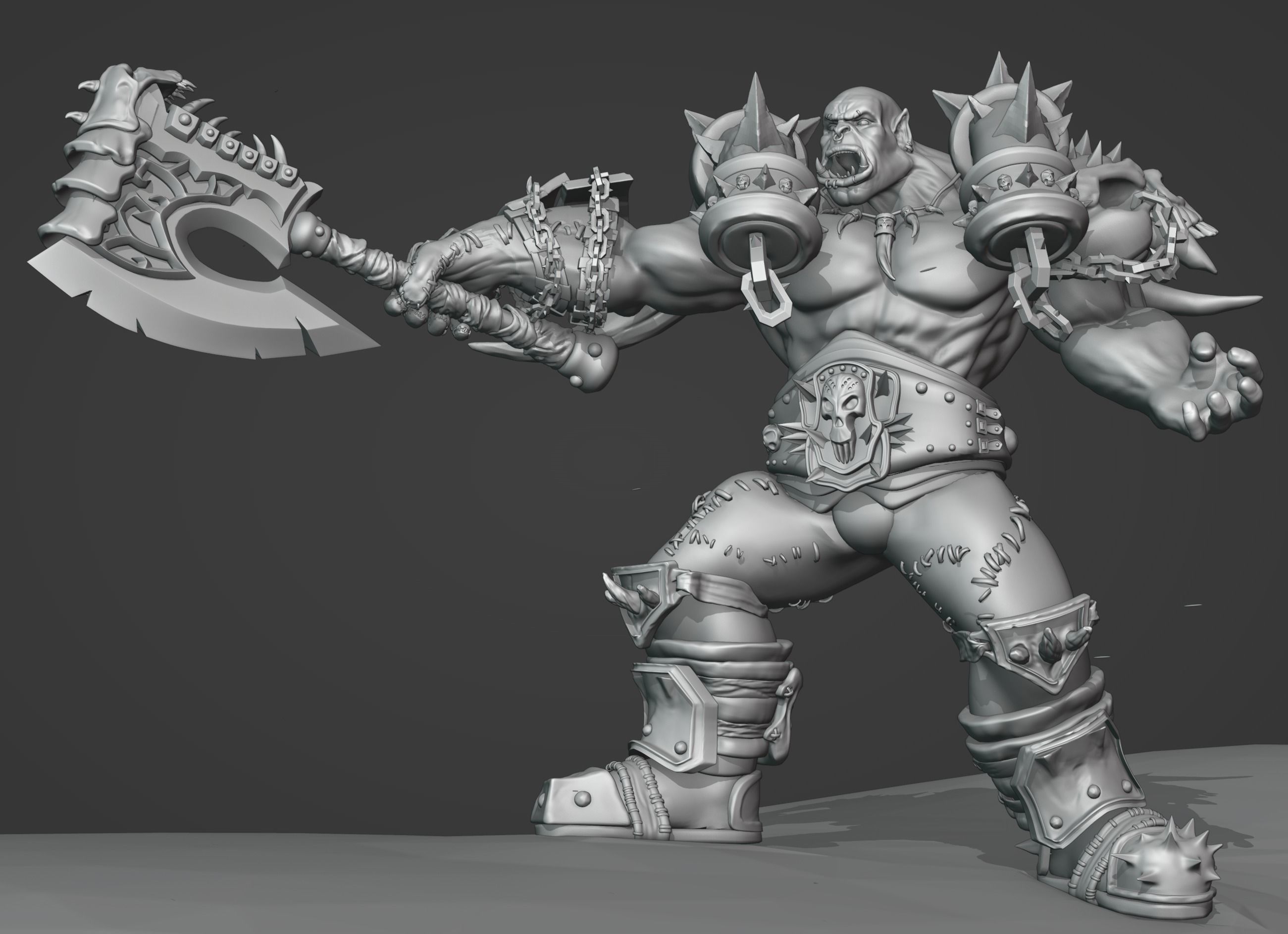 Garrosh Hellscream rigged model and stl 3D model rigged | CGTrader