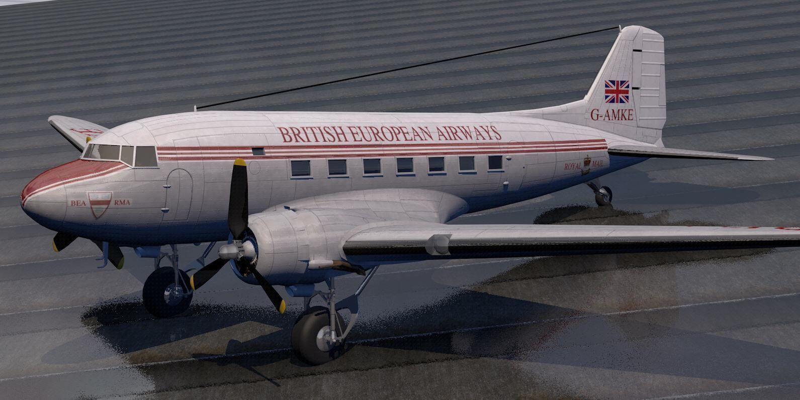Douglas DC-3 Airliner 3D model | CGTrader