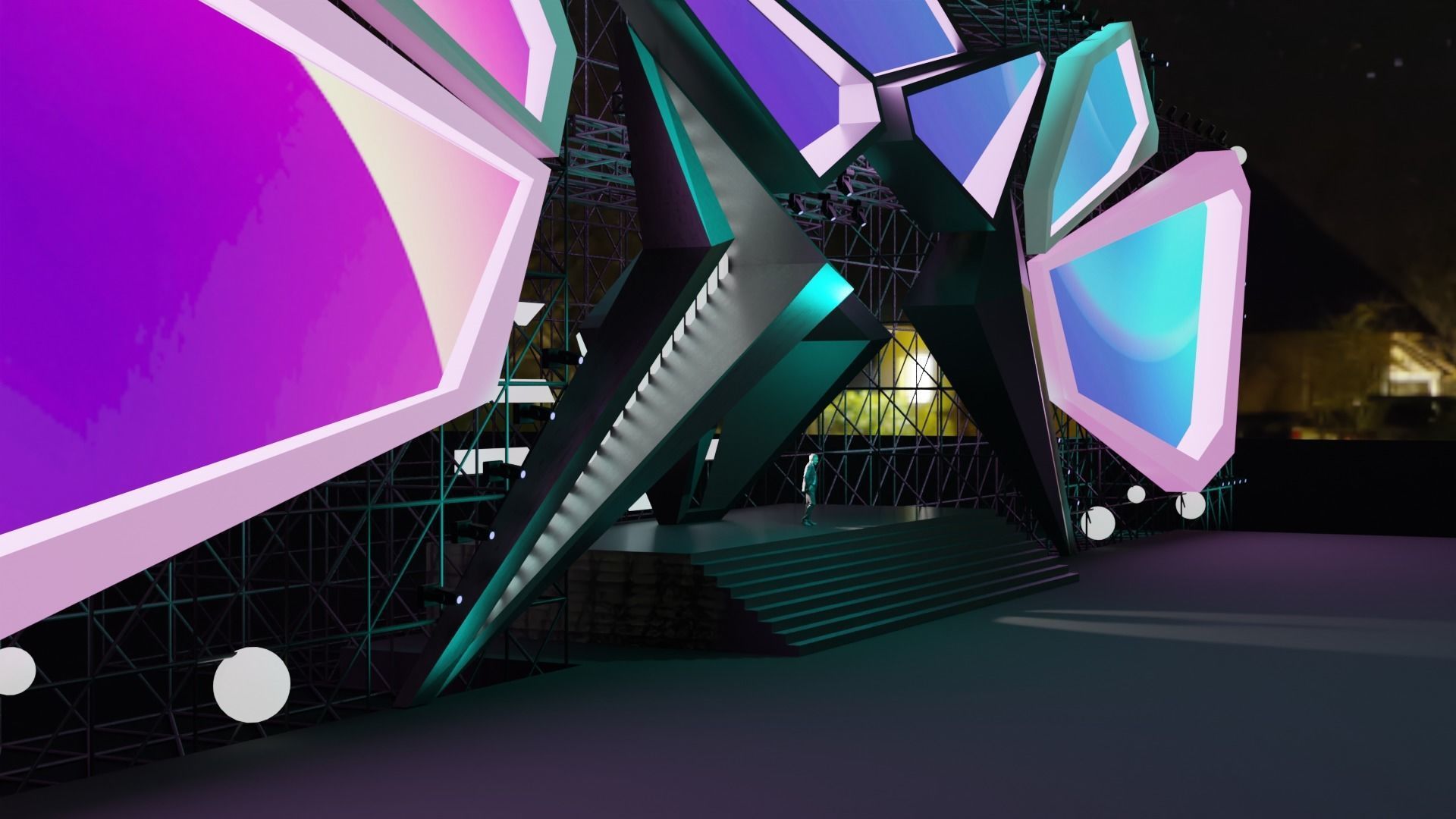 Concert stage 3D model 3D model | CGTrader