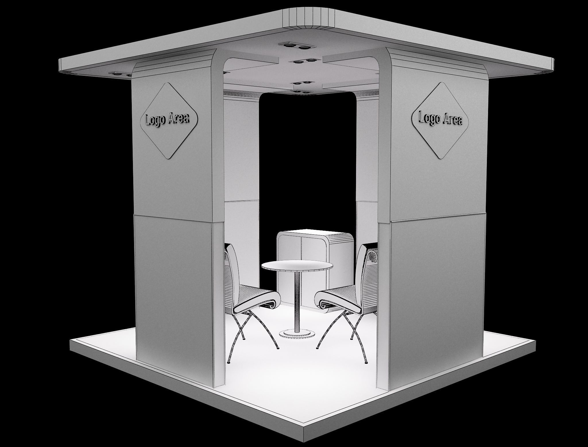 Booth Exhibition Stand a113 3D model | CGTrader