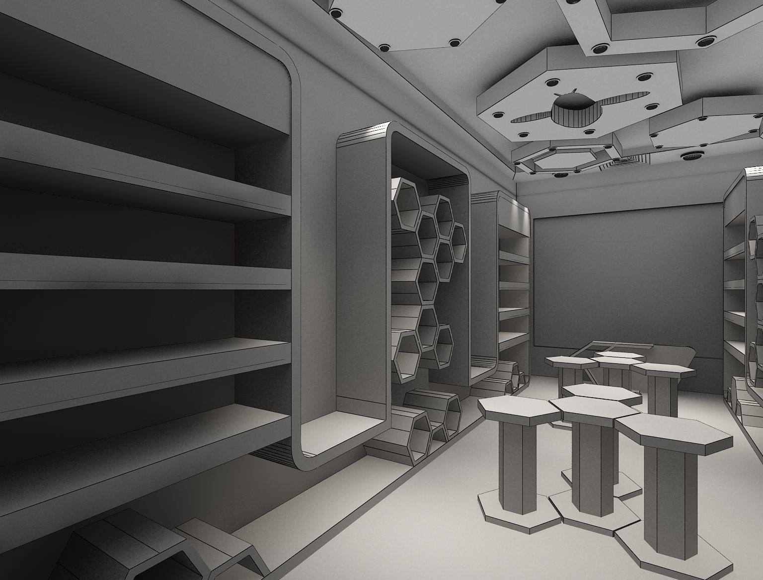 Interior Shop Market 3D model | CGTrader