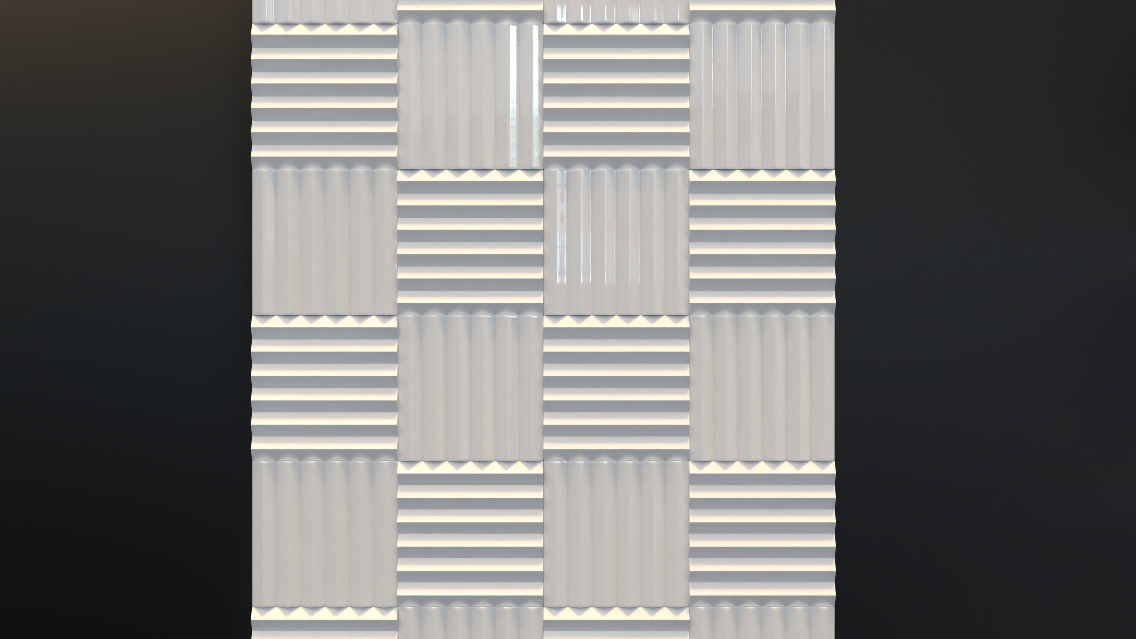 3d wall tiles decorative pack 12 pcs 3D model - set2 3D model | CGTrader