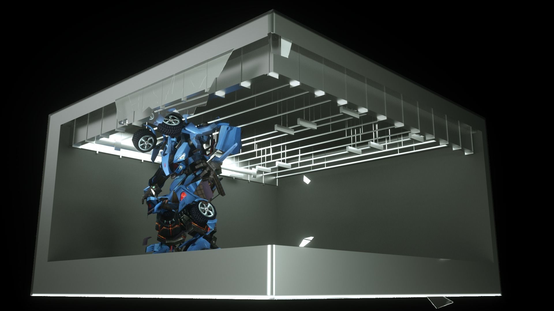 Glasses Free 3d Autobot Transformation Effect Display C4d Model 3d