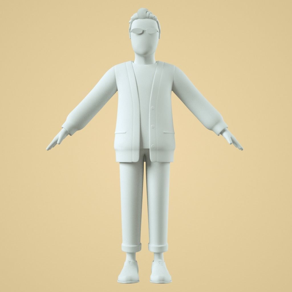 Cartoon low poly characters 3D model | CGTrader