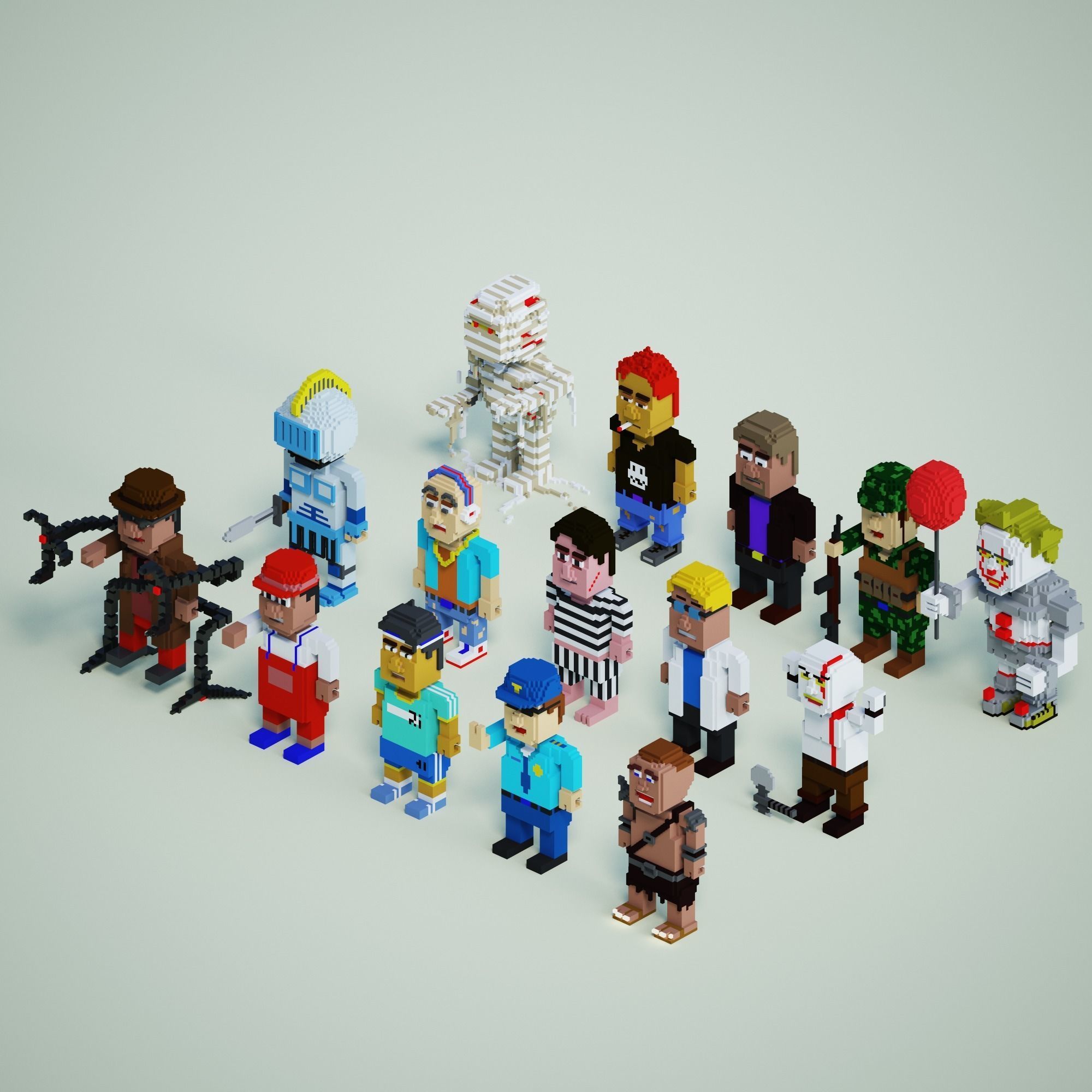 Unique Character Voxel 3D model | CGTrader