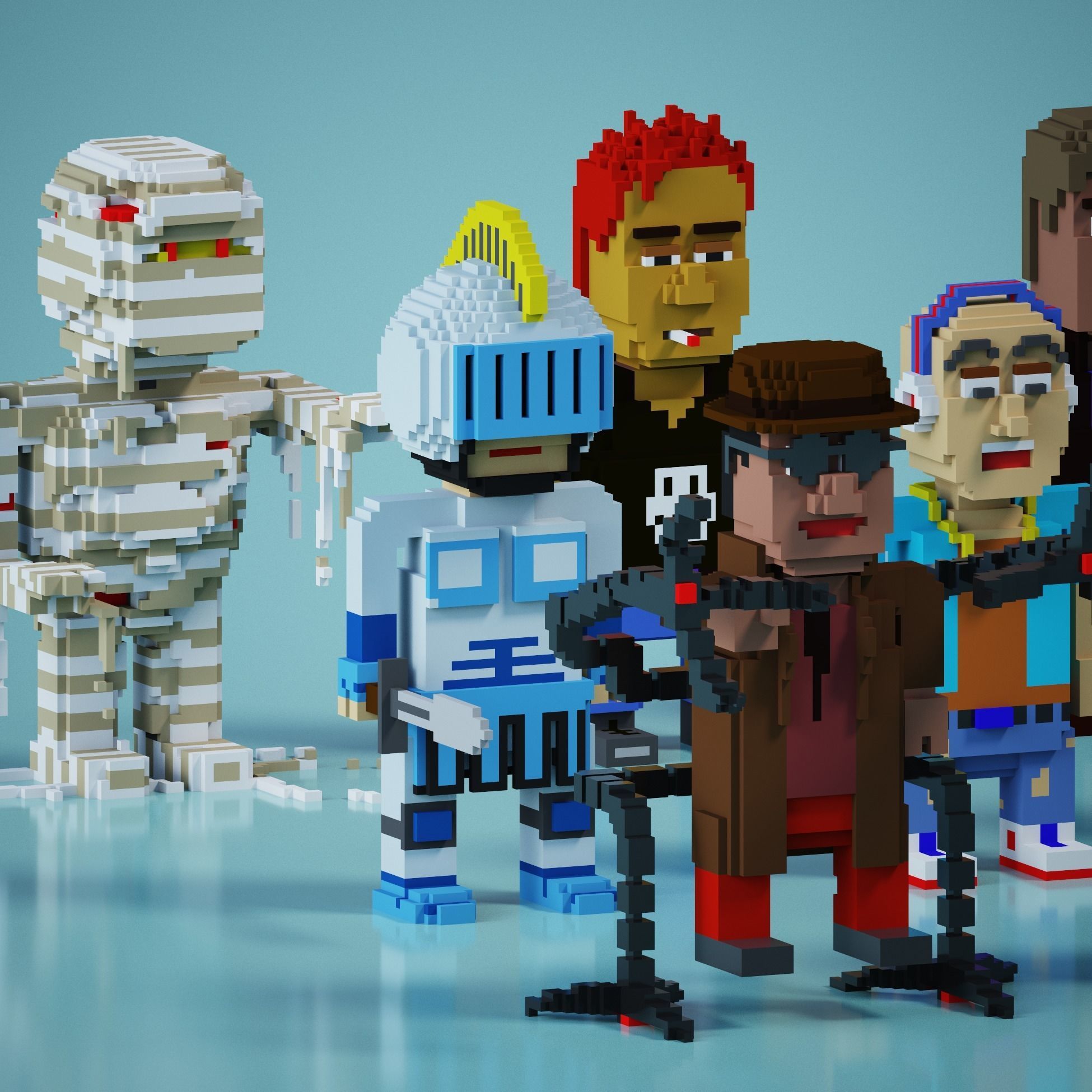 Unique Character Voxel 3D model | CGTrader