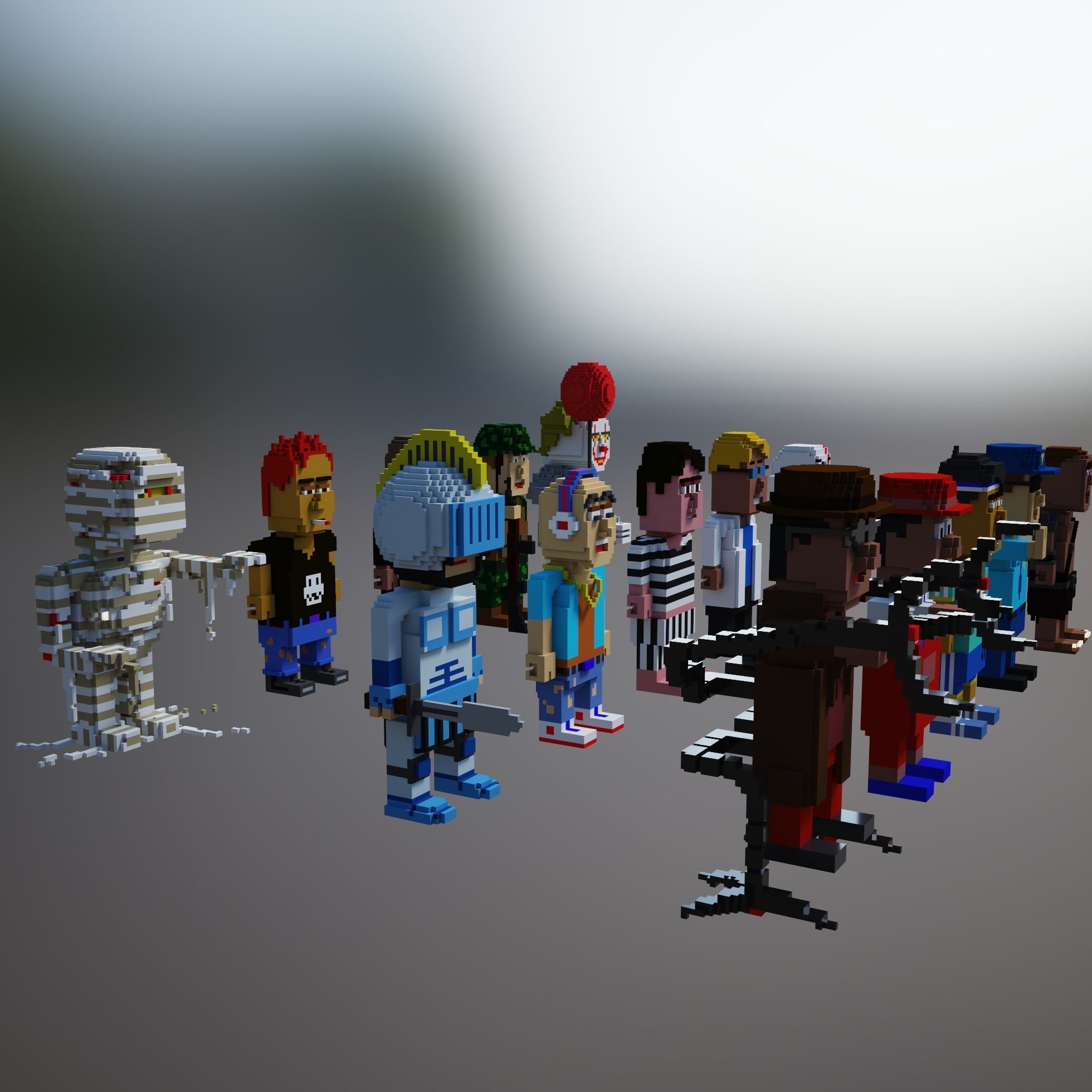 Unique Character Voxel 3D model | CGTrader
