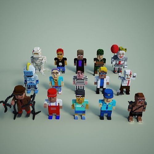 Unique Character Voxel 3D model | CGTrader