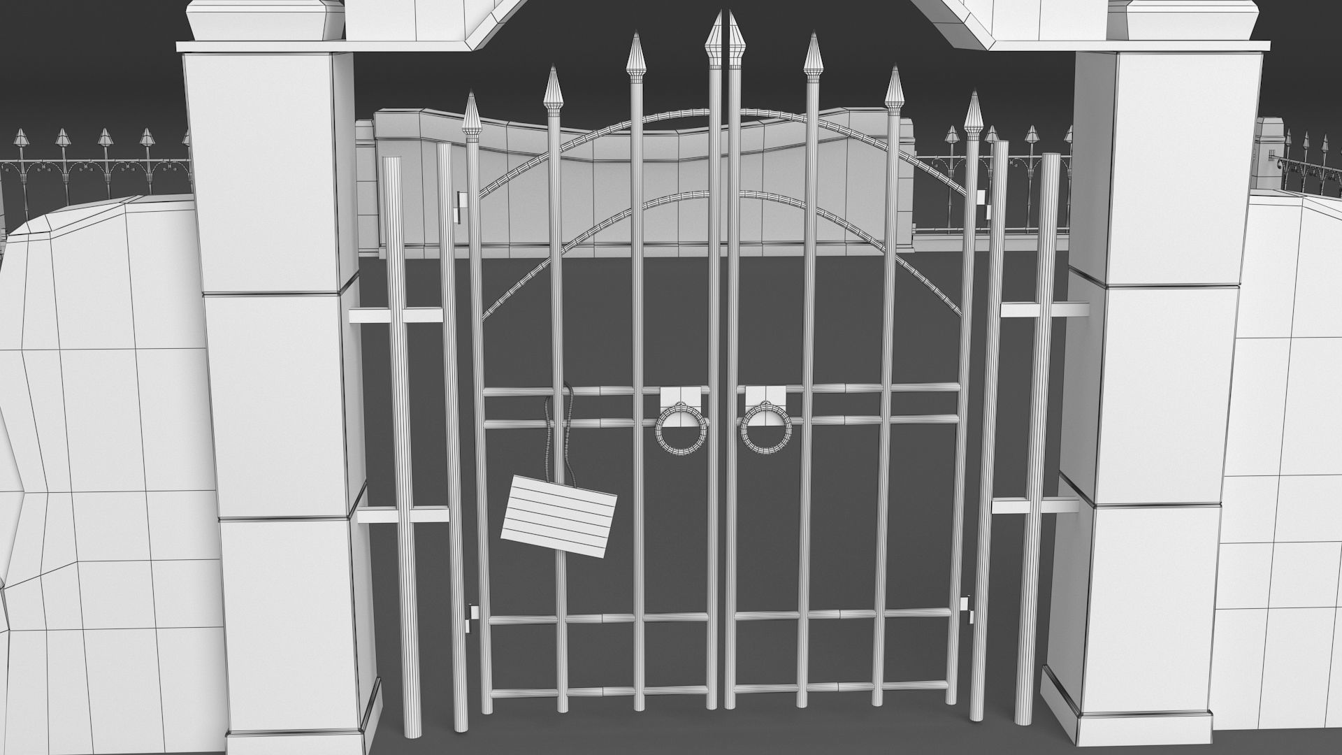 PBR Cemetery Gate 3D model | CGTrader