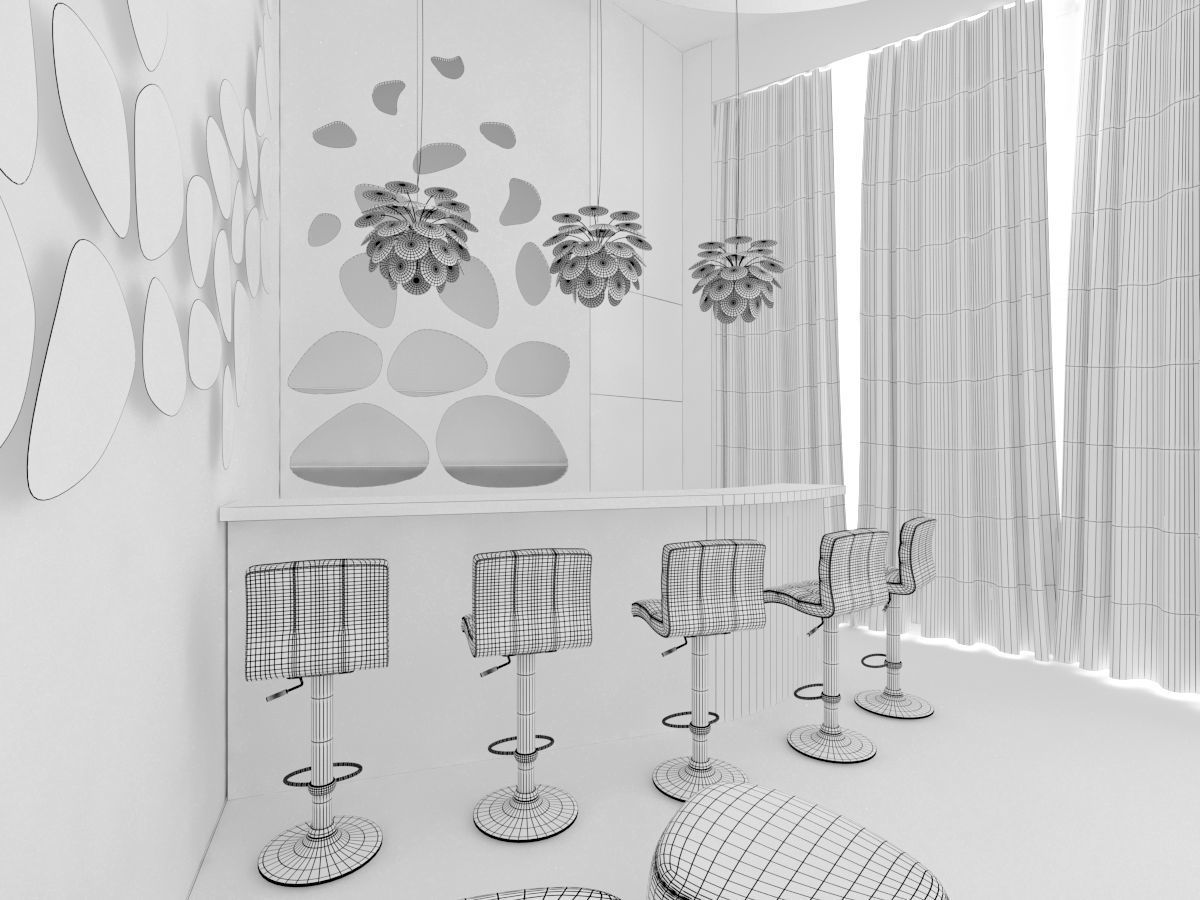VIP cocktail bar interior 3D model | CGTrader