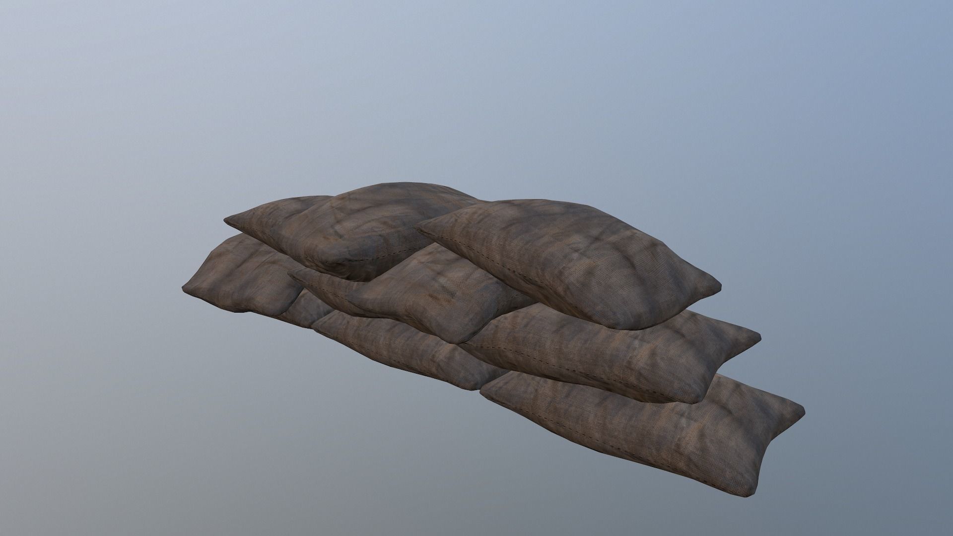 3D model Sandbags Barricade VR / AR / low-poly | CGTrader