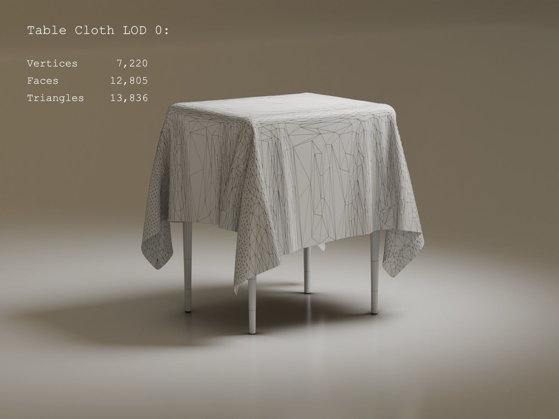 Low-Poly Table Cloth free VR / AR / low-poly 3D model | CGTrader