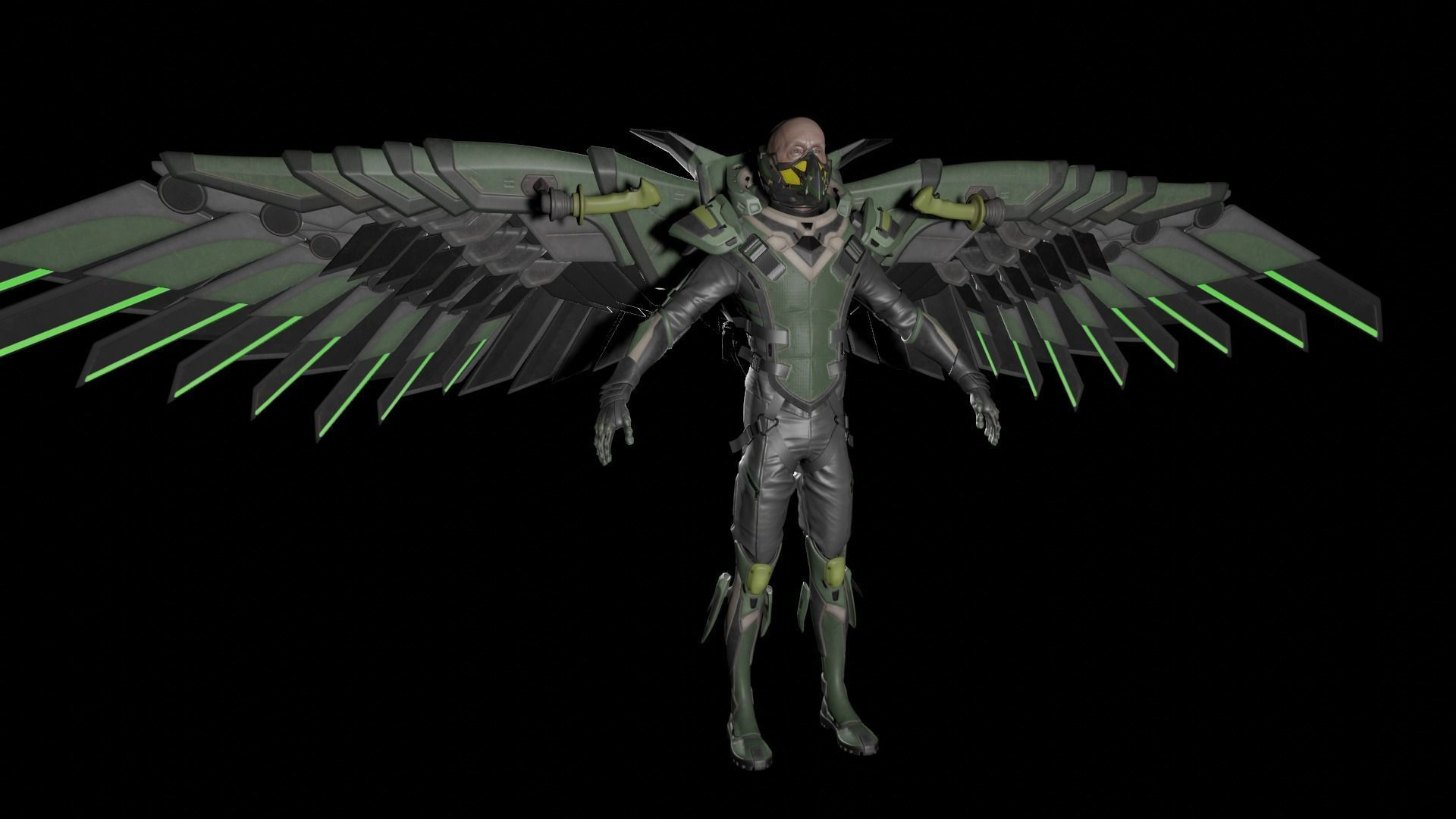 Marvels Spiderman The Vulture 3D model rigged | CGTrader