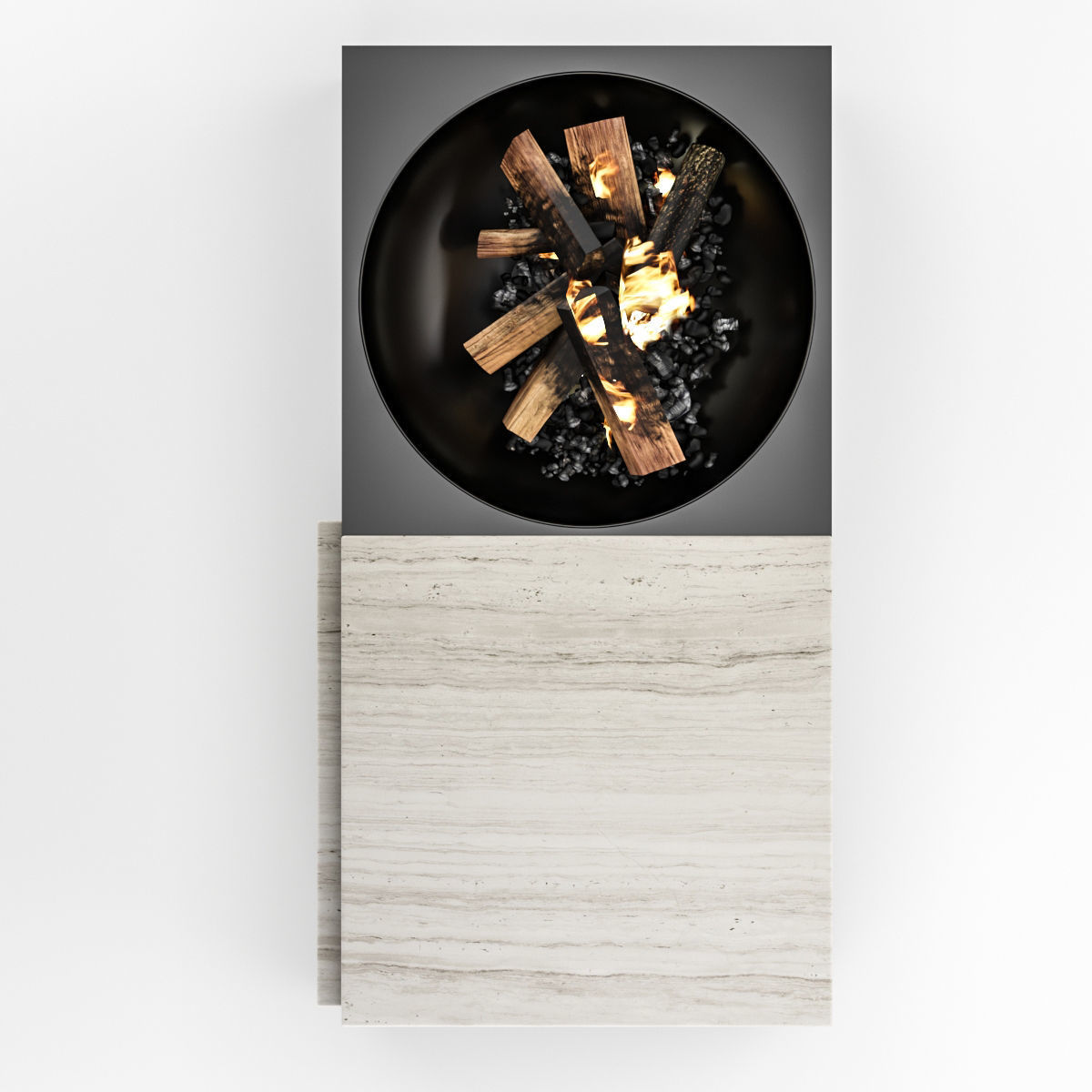 Outdoor Fireplace Table By Hatch 3D model | CGTrader