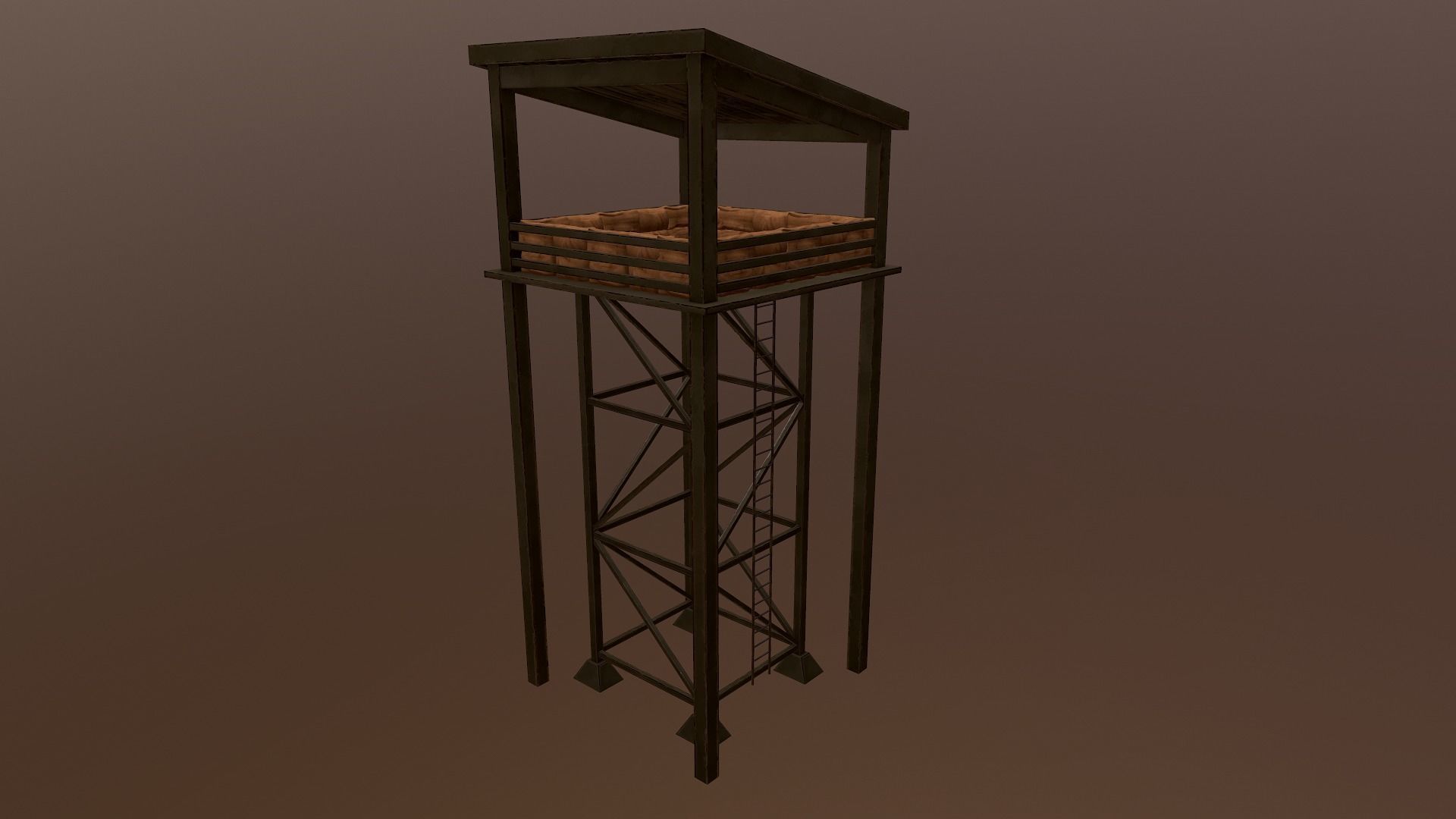 3D model Military Watchtower VR / AR / low-poly | CGTrader