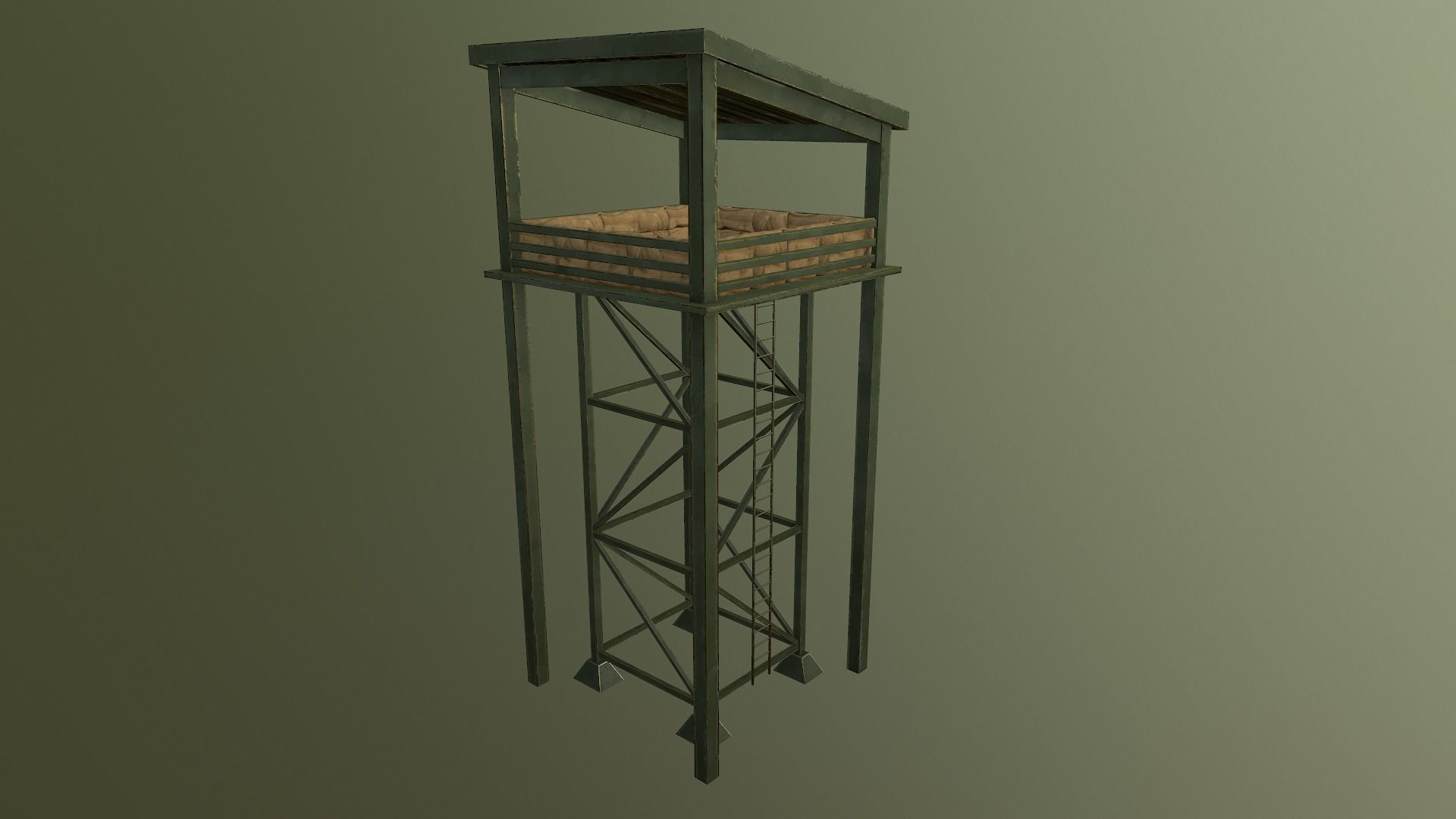 3D model Military Watchtower VR / AR / low-poly | CGTrader