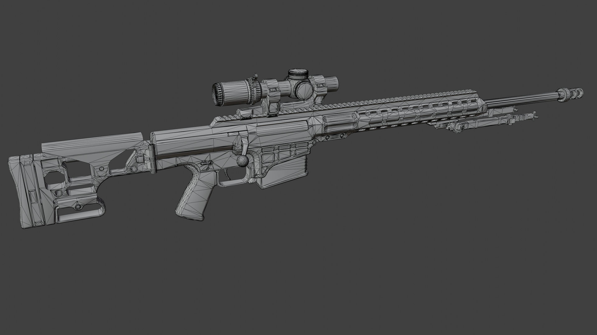 3D model Barrett MRAD Rifle VR / AR / low-poly | CGTrader