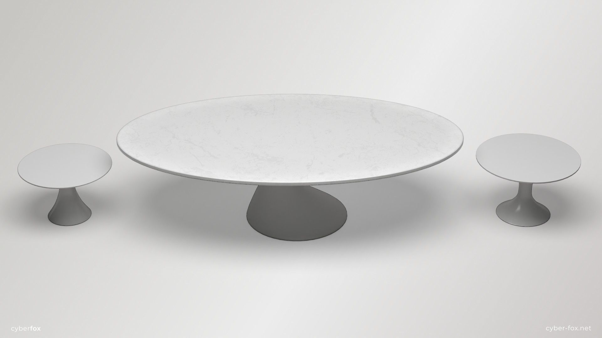 3D model Futuristic Tables Set VR / AR / low-poly | CGTrader