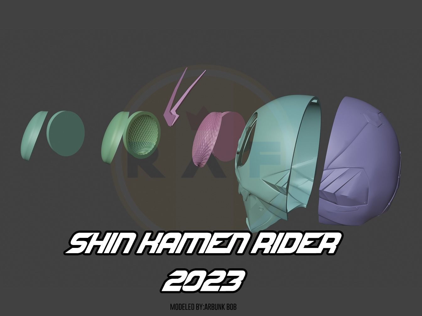 SHIN KAMEN RIDER 2023 HELMET FOR 3D PRINTING 3D model 3D printable ...
