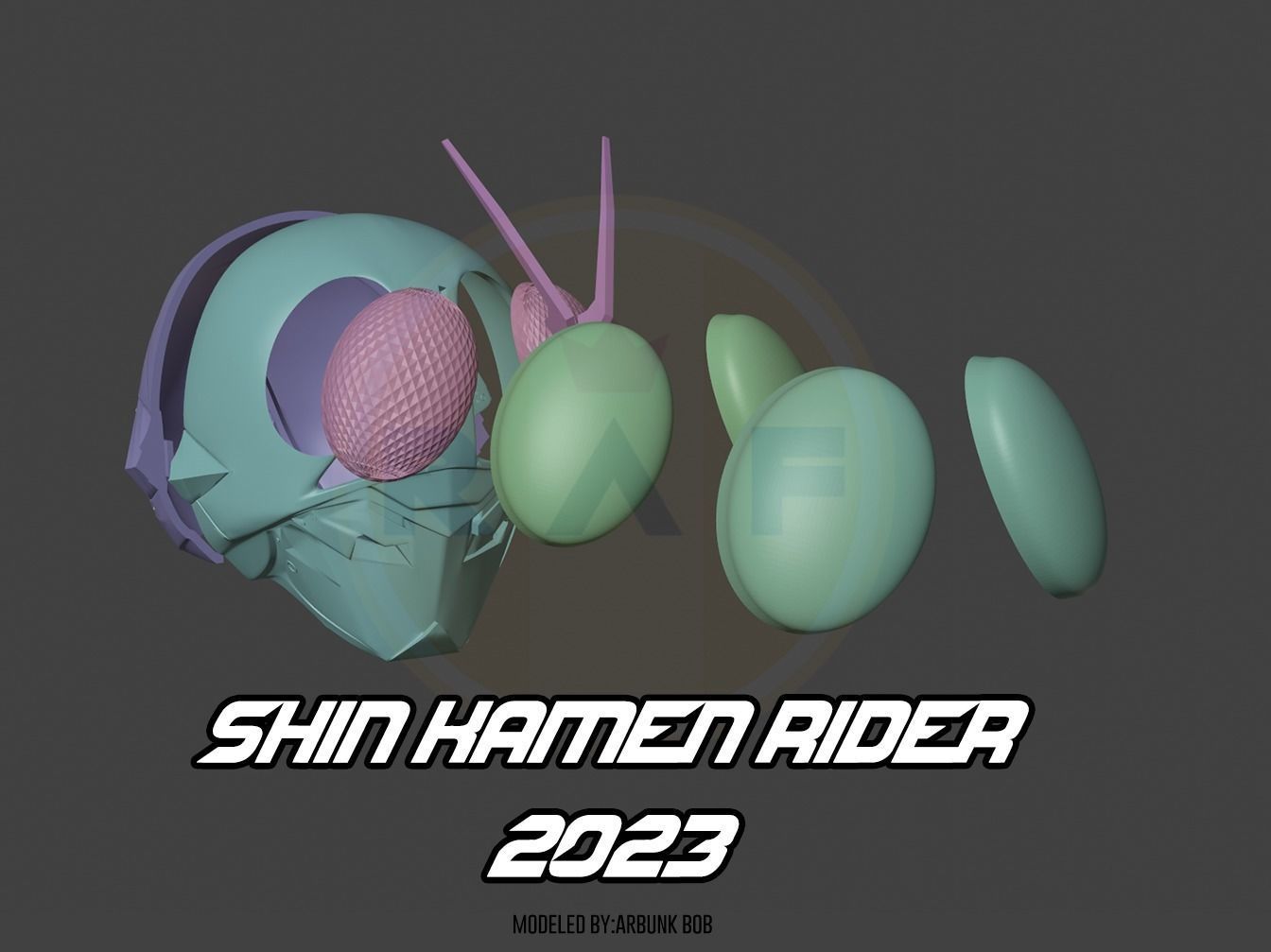 SHIN KAMEN RIDER 2023 HELMET FOR 3D PRINTING 3D model 3D printable ...