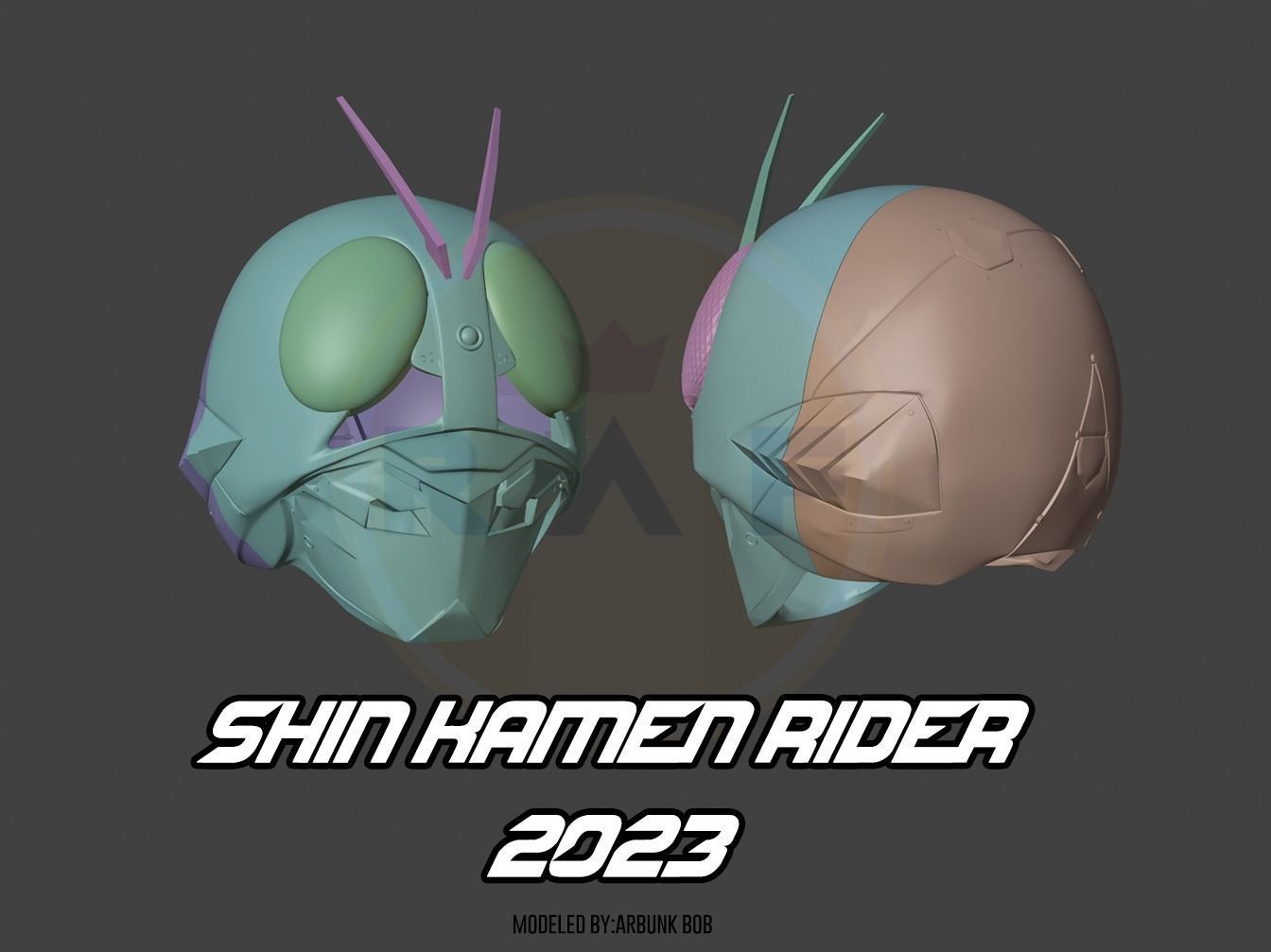 SHIN KAMEN RIDER 2023 HELMET FOR 3D PRINTING 3D model 3D printable ...