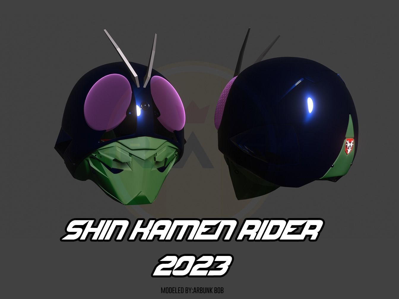 SHIN KAMEN RIDER 2023 HELMET FOR 3D PRINTING 3D model 3D printable ...