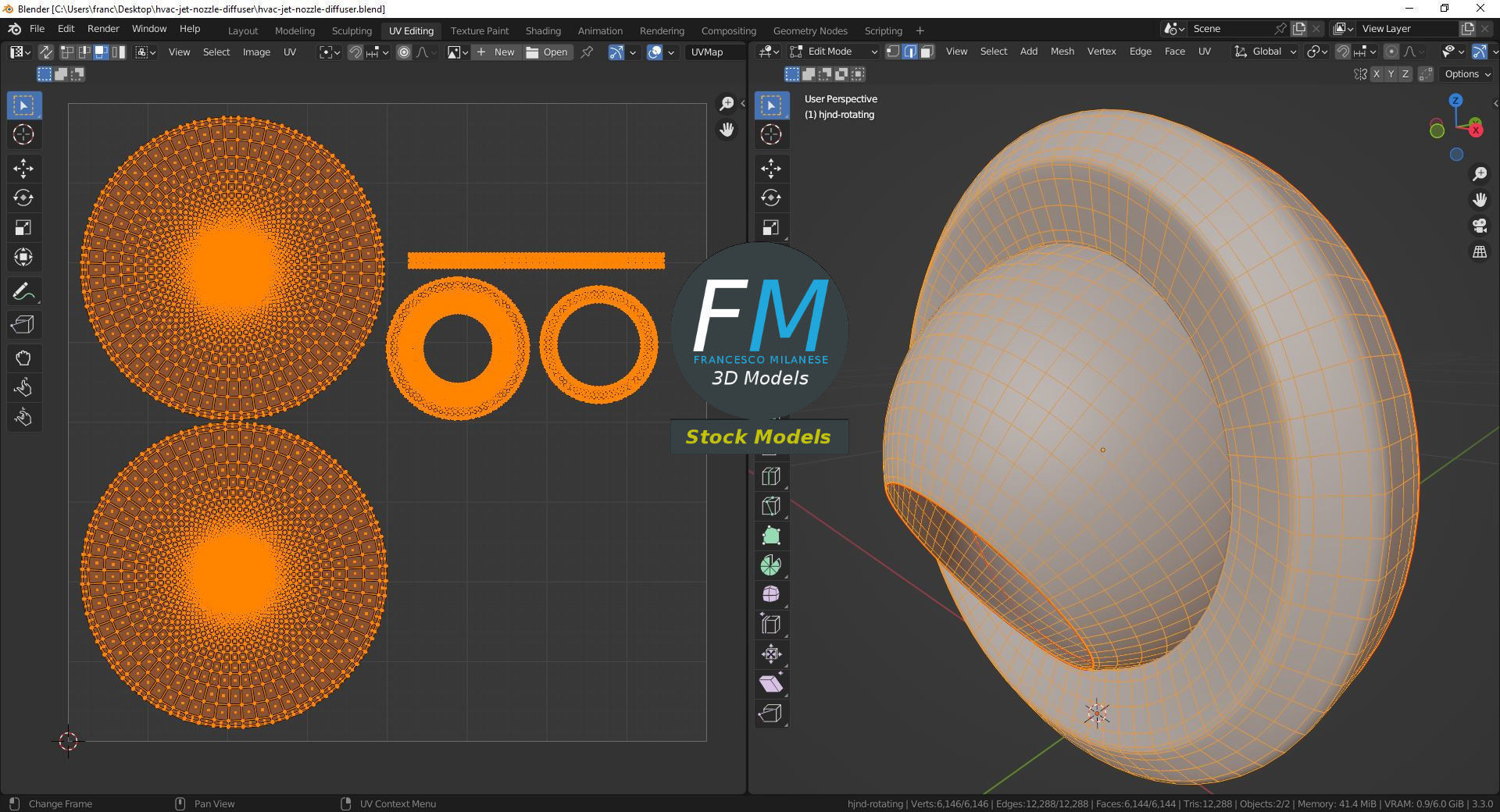 HVAC jet nozzle diffuser 3D model | CGTrader
