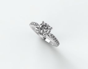 Solitaire with side diamonds 3D Print Models | CGTrader