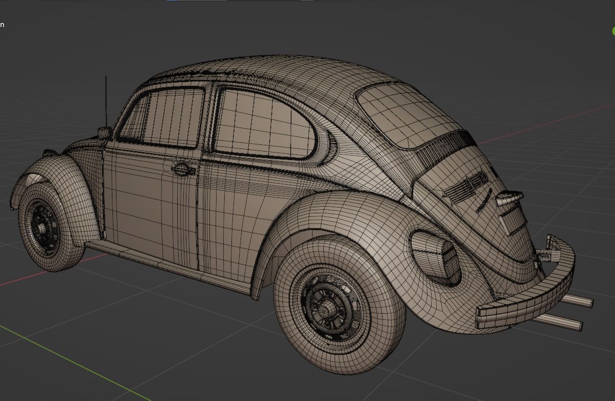 Volkswagen Beetle 198x 3D model rigged | CGTrader