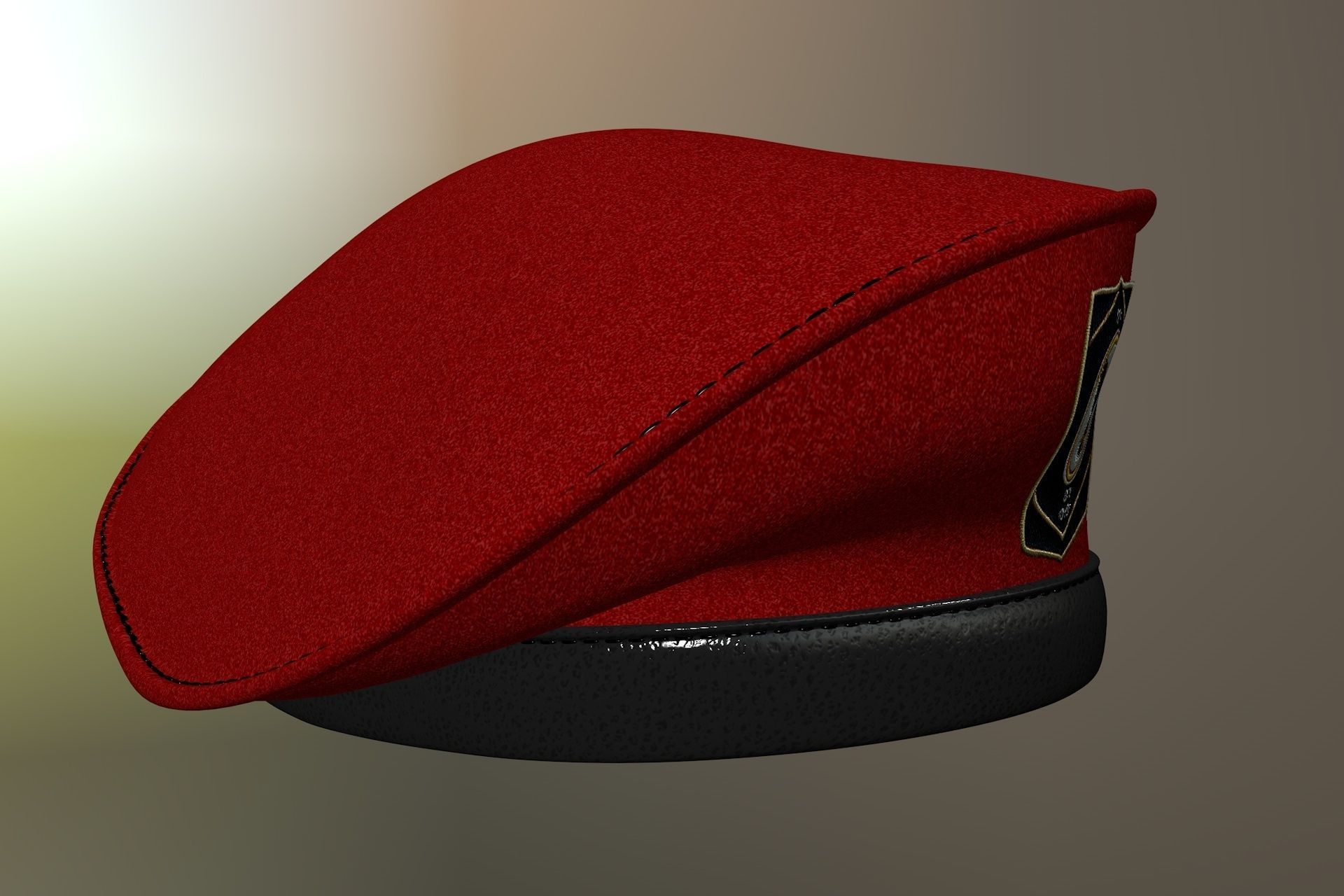 Wool Military-Style Beret Package 3D model | CGTrader