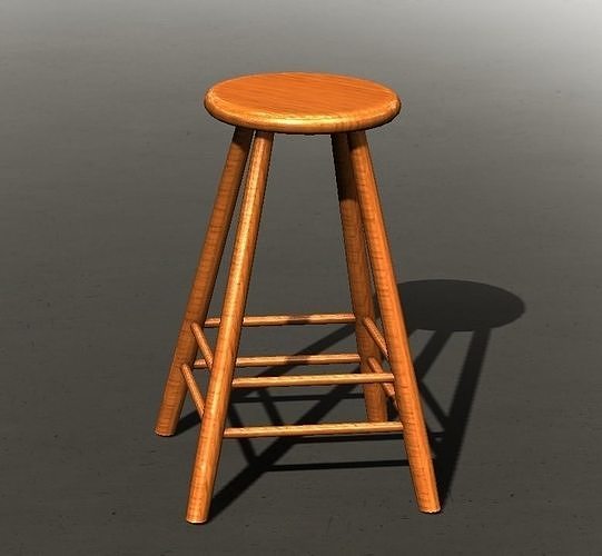 Shop stool 3D model 3D printable | CGTrader
