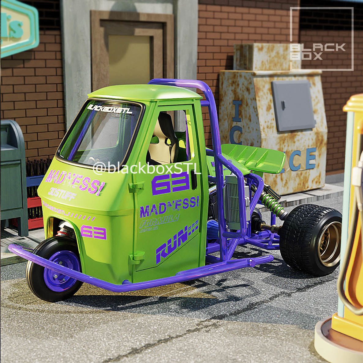 TURBO PROTO 3 wheeler FULL MODELKIT 1-24 3D model 3D printable | CGTrader