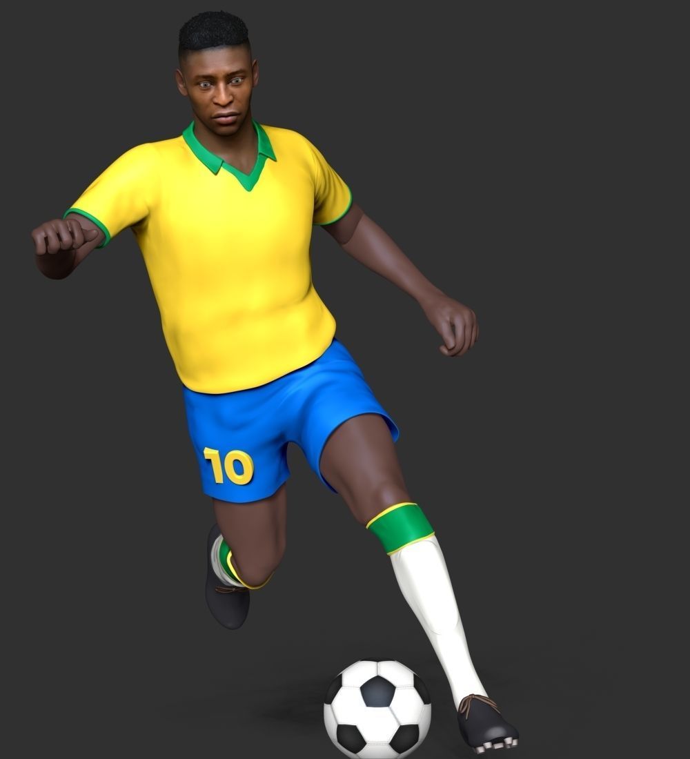 Pele - King of football 3D model 3D printable | CGTrader